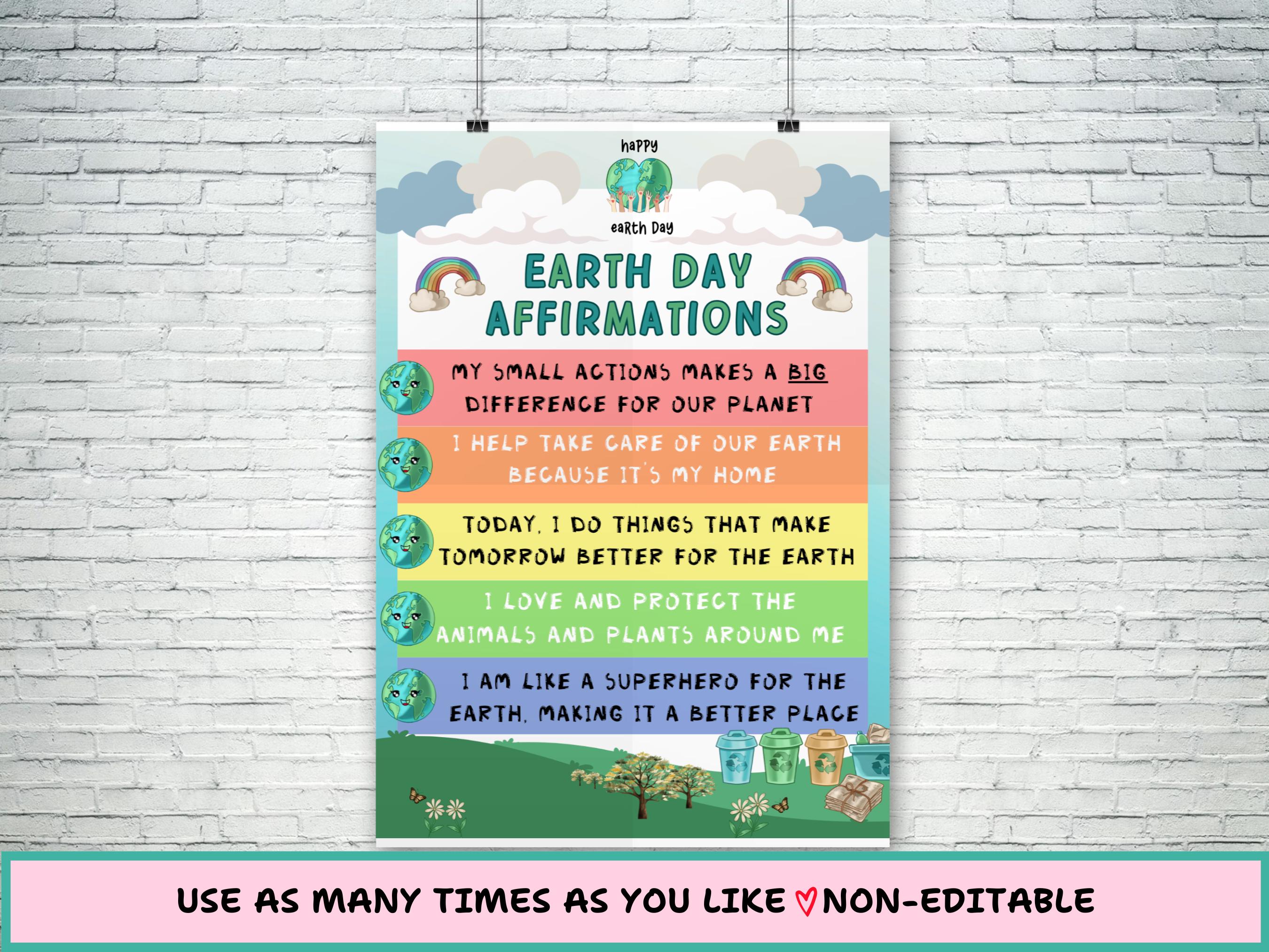 Earth Day Printable Poster Bundle of 7 Children's Educational Posters ...