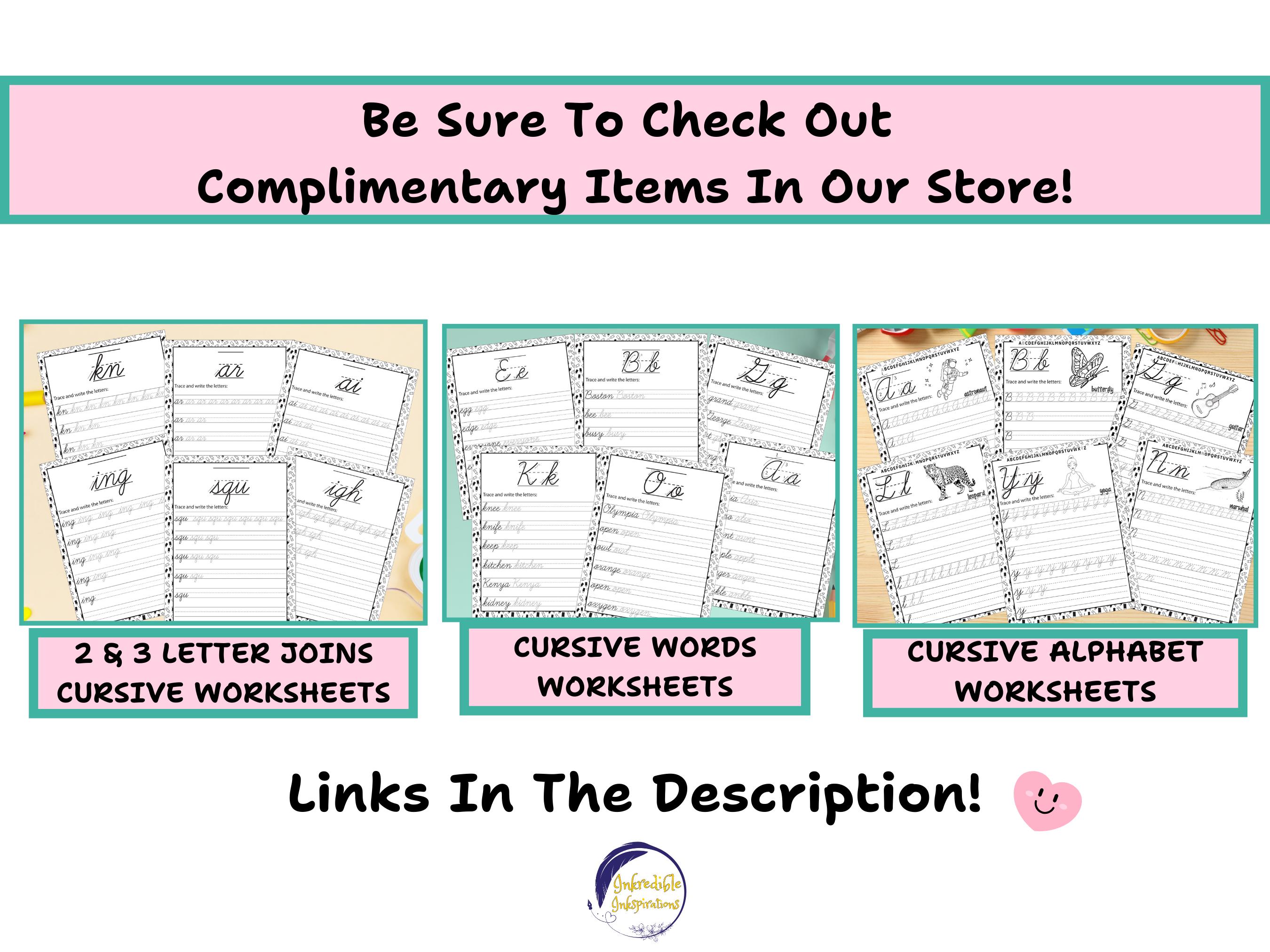 Cursive Sentence Practice Worksheet Printable Handwriting Motivational ...