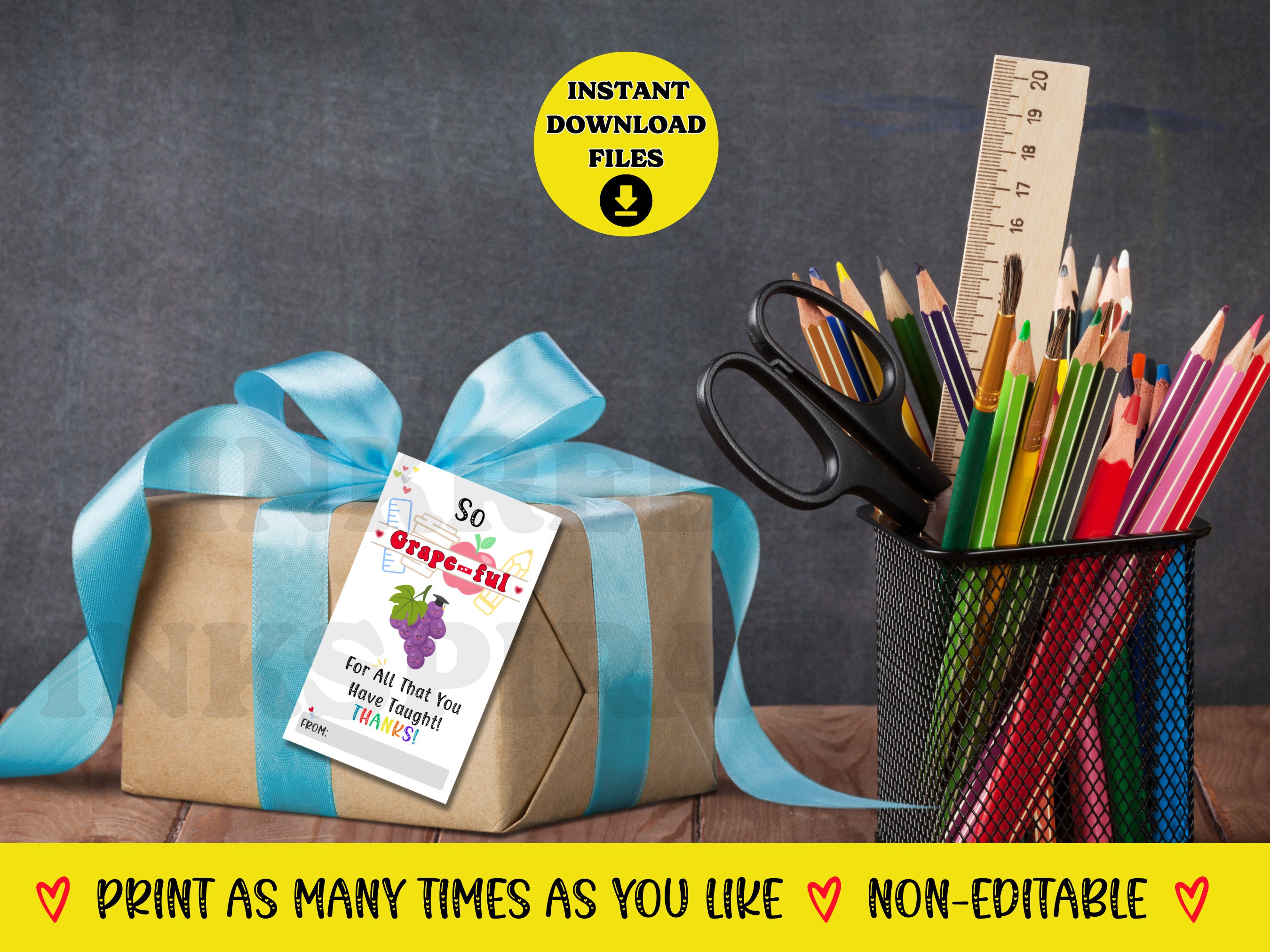 Teacher Appreciation Gift Tag Thank You Gifts Teacher Appreciation Week ...