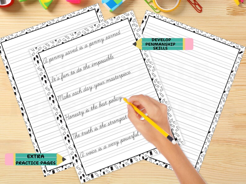 Cursive Sentence Practice Worksheet Printable Handwriting Motivational ...