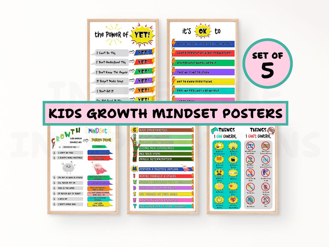 Motivational Poster Kids Affirmations Printable Mental Health Posters ...