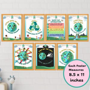 Earth Day Printable Poster Bundle of 7 Children's Educational Posters ...
