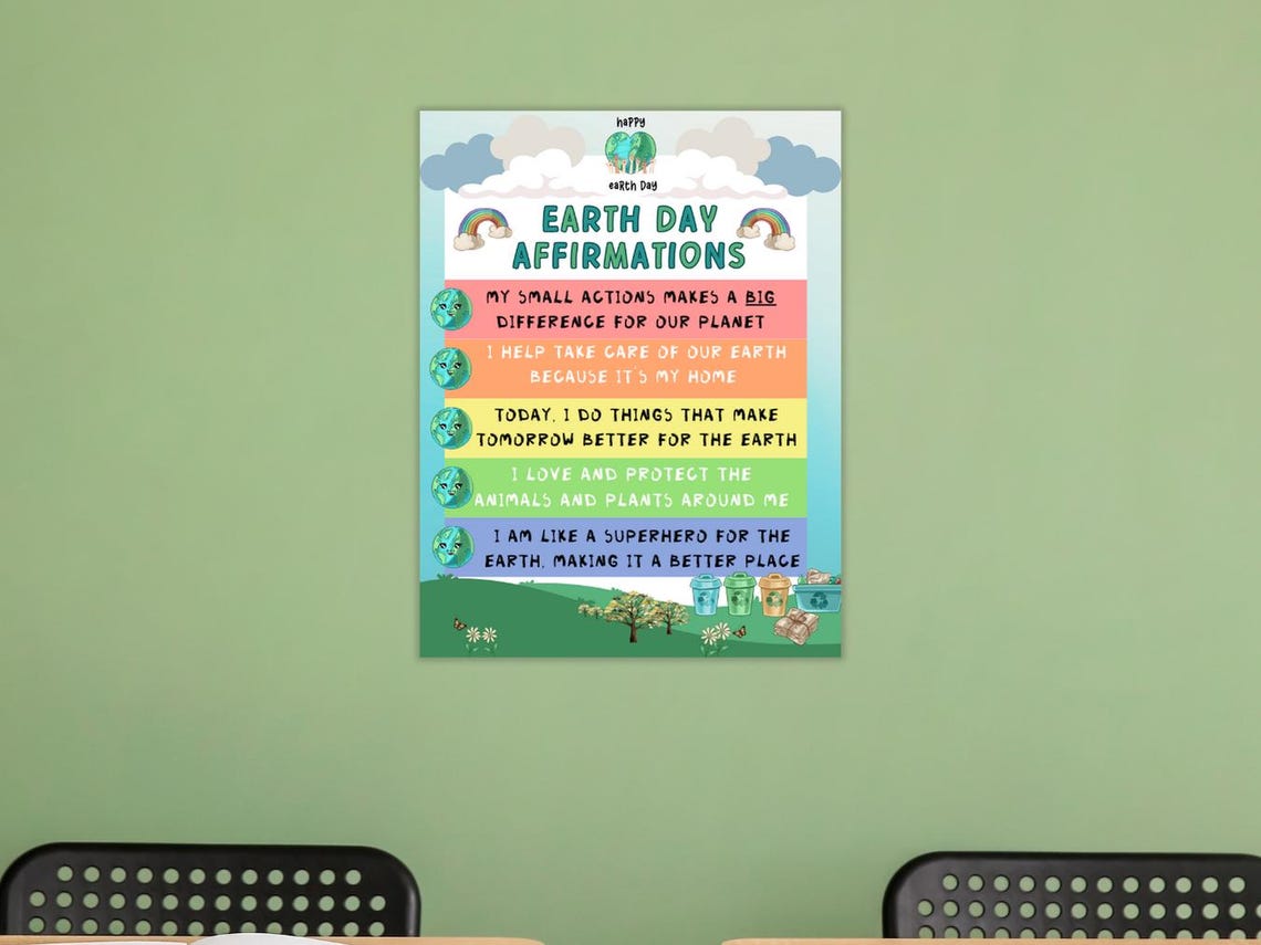 Earth Day Printable Poster Bundle for Classroom Green Decor Wildlife ...