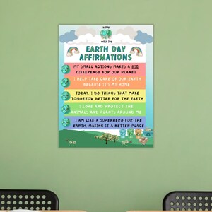 Earth Day Printable Poster Bundle for Classroom Green Decor Wildlife ...