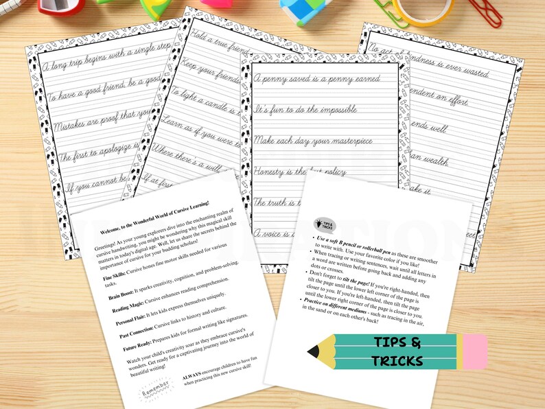 Cursive Sentence Practice Worksheet Printable Handwriting Motivational ...