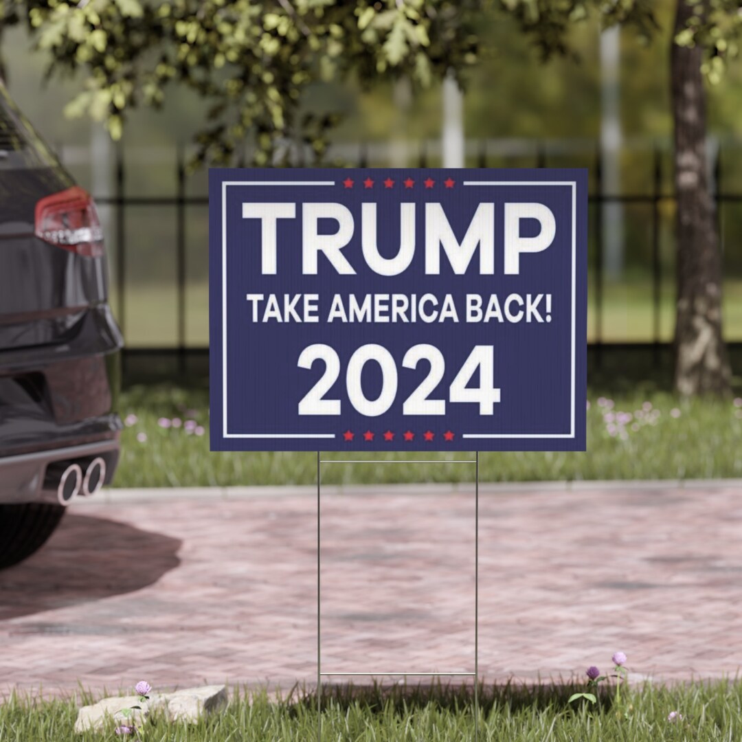 TRUMP Sign 18x24, Trump Yard Sign, God Bless Trump, 2024 Trump Sign ...
