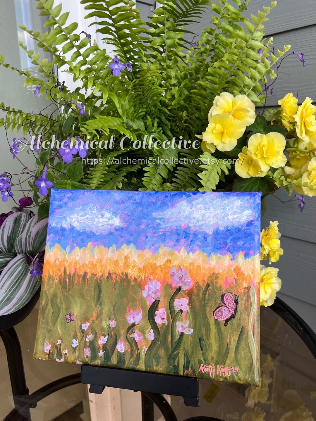 8”x10” Acrylic on Canvas {flutter} - Etsy