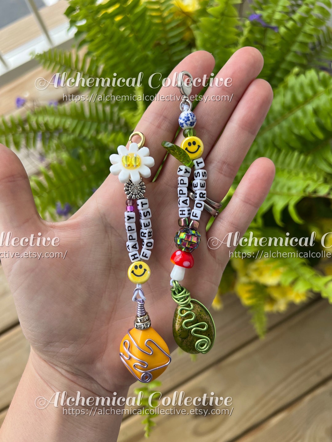 Happy Forest Kandi Keychain {yellow} - Etsy