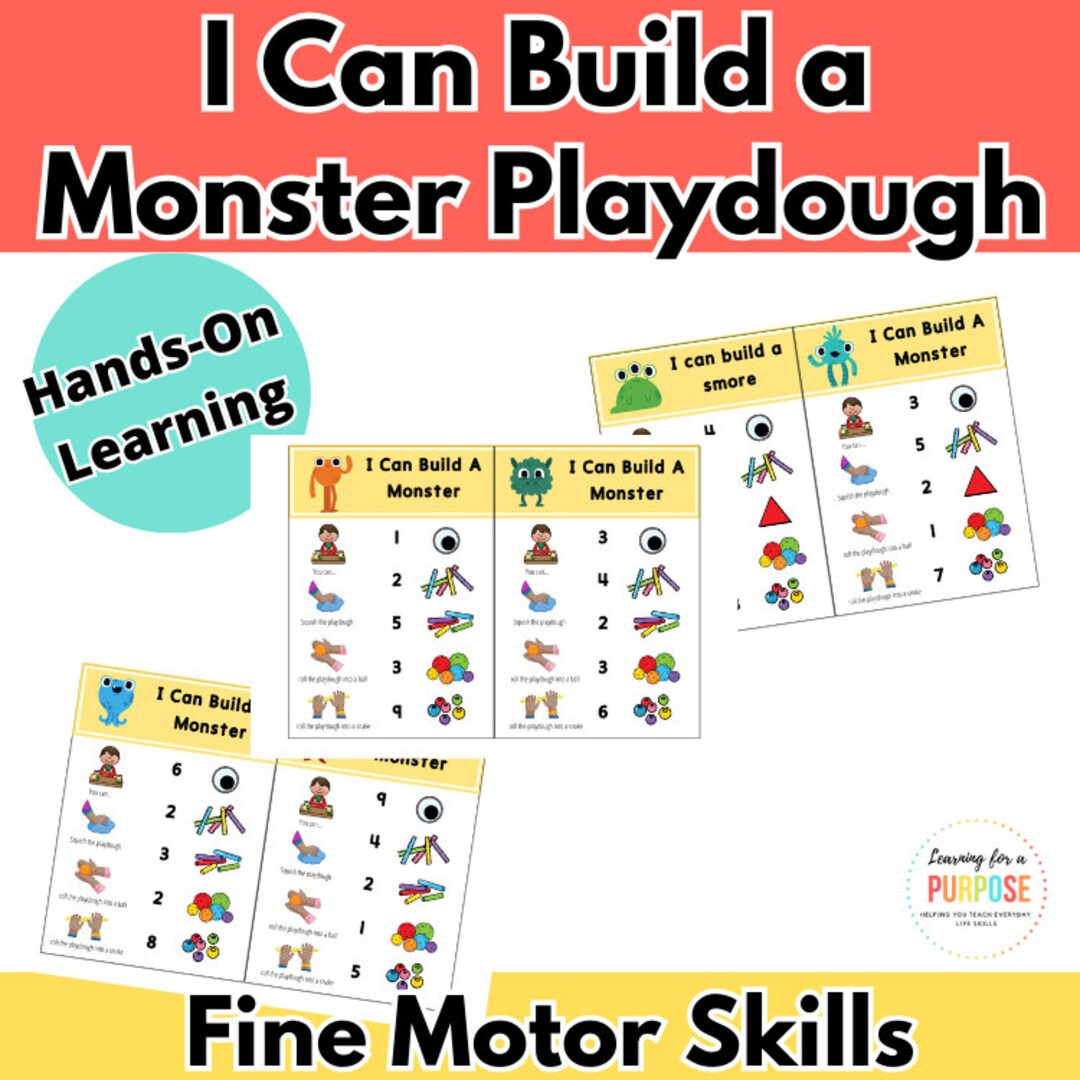 Building a Monster Playdough Creations Step by Step Visual Directions ...