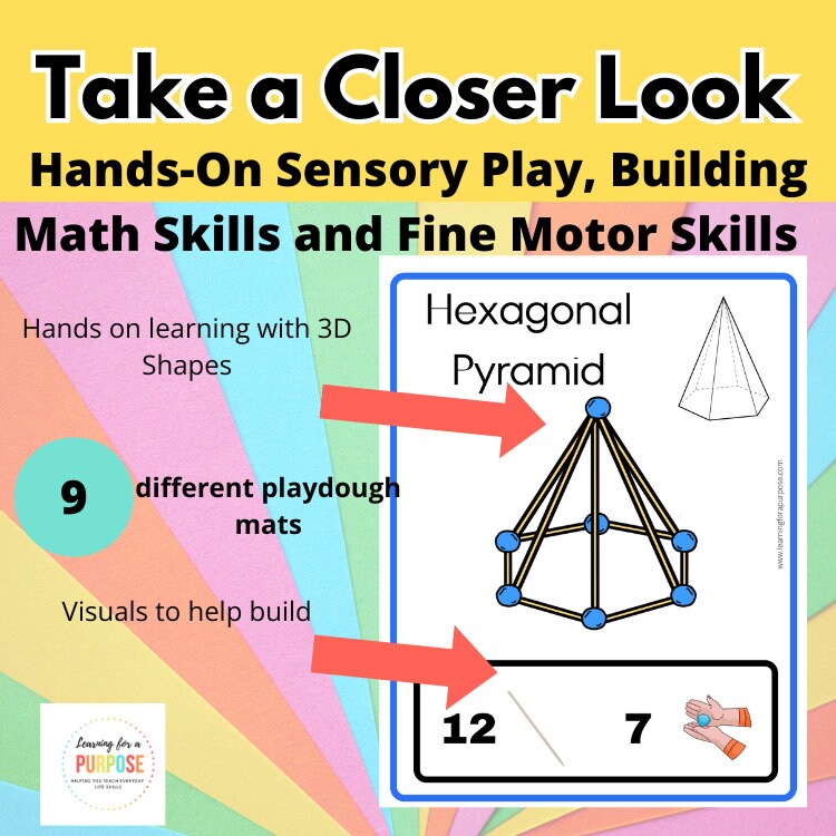 3-D Shapes Playdough Toothpick Building Mats - Etsy