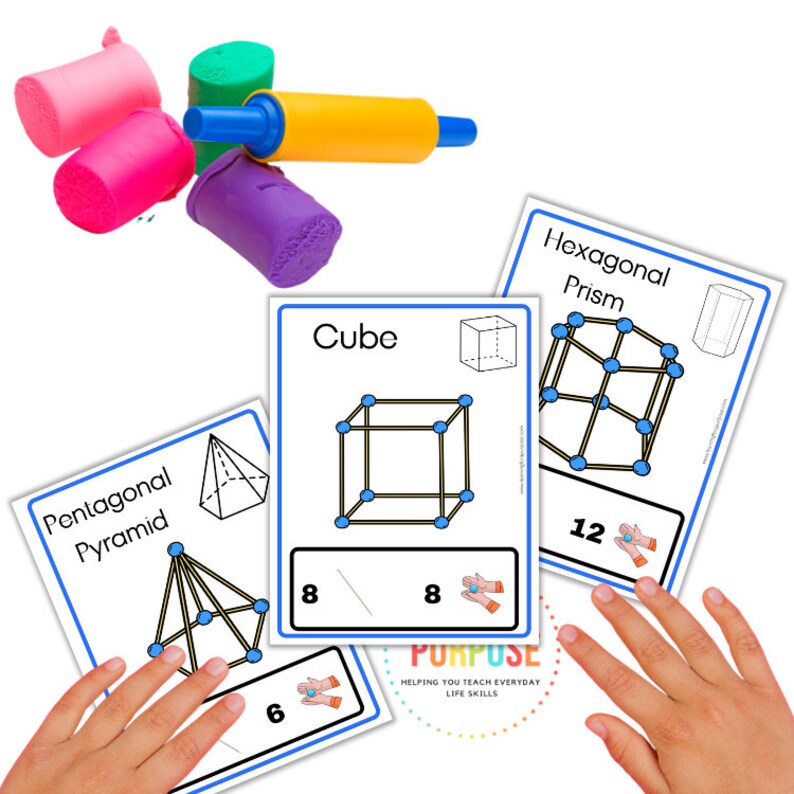 3-D Shapes Playdough Toothpick Building Mats - Etsy