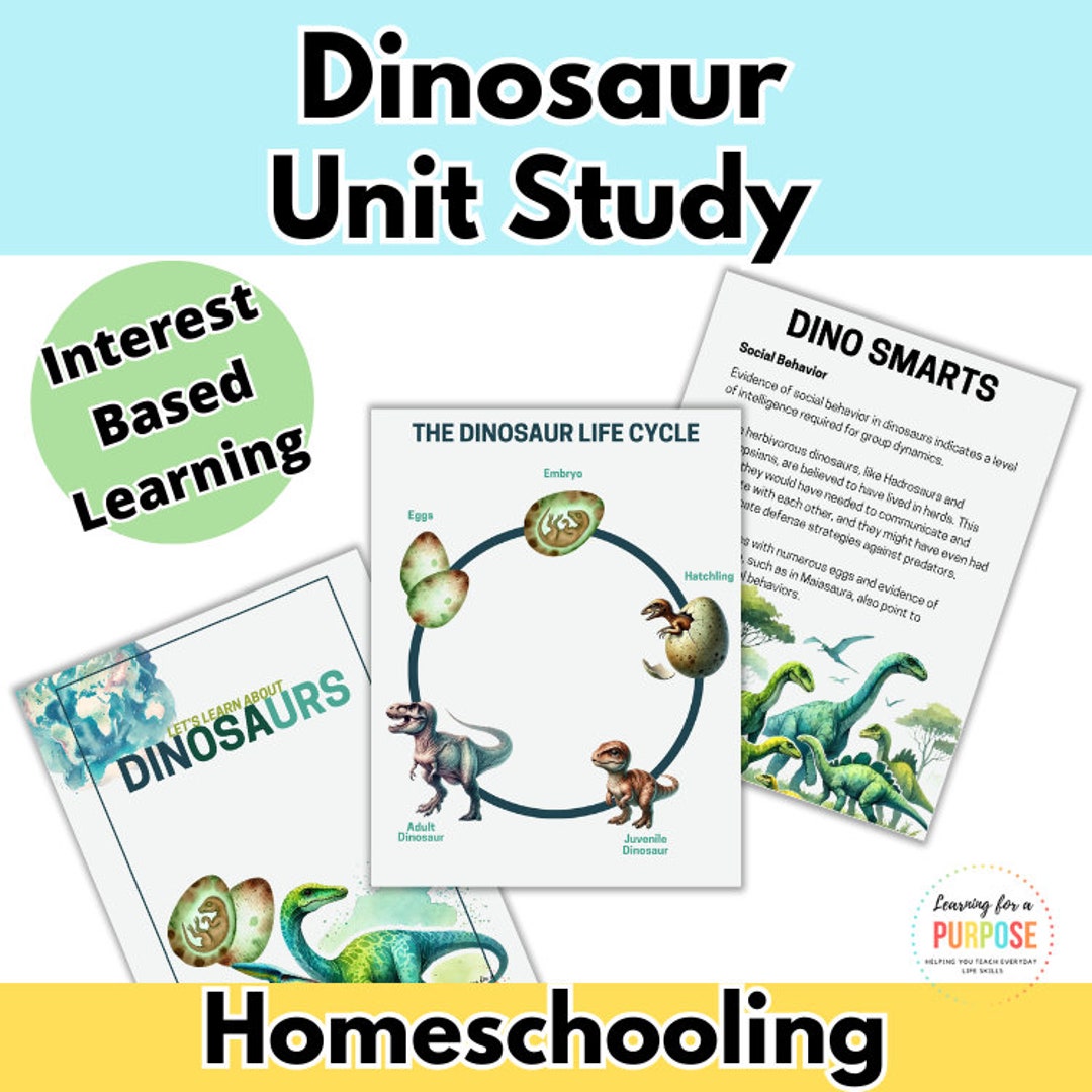 Homeschooling Dinosaur Unit Study for Kids - Etsy