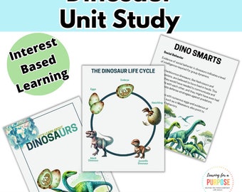 Dinosaur Unit Study, Dinosaur Information and Learning, Dinosaurs Print for Nursery, Perfect ...