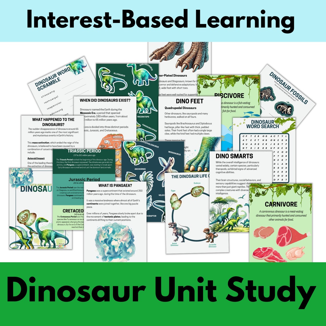 Homeschooling Dinosaur Unit Study for Kids - Etsy