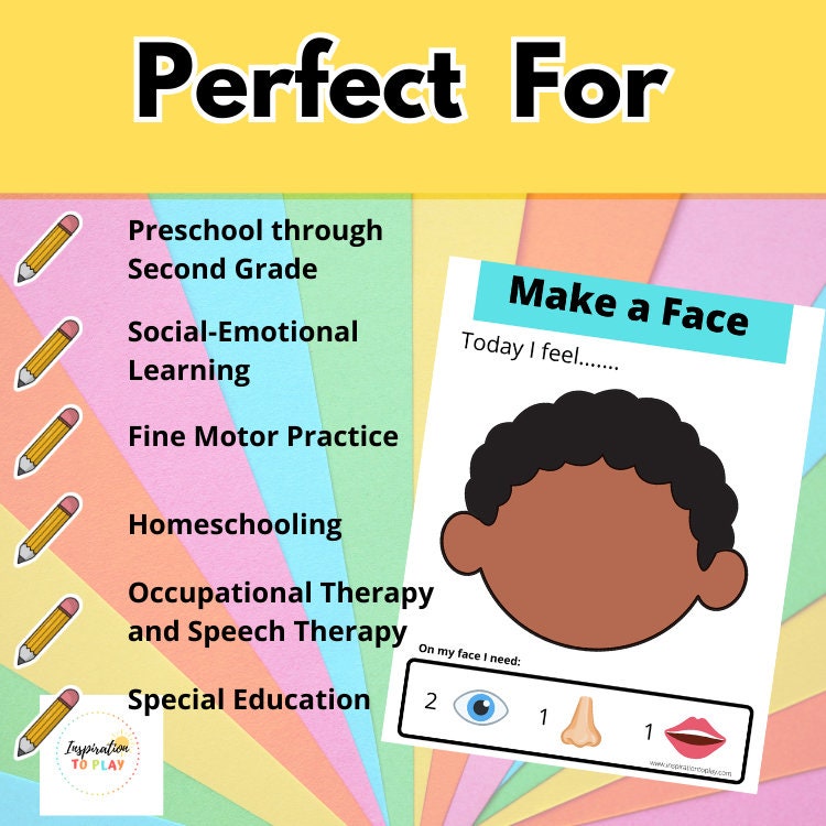 Emotion Faces Playdough Mats for Kids - Etsy