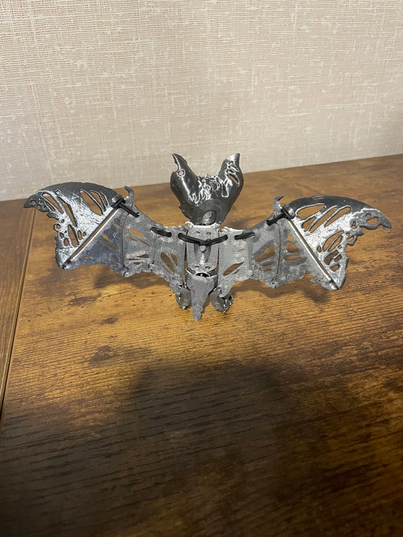 Scary Fun Articulating Zombie Bat Hanging Decoration Halloween Spooky ...