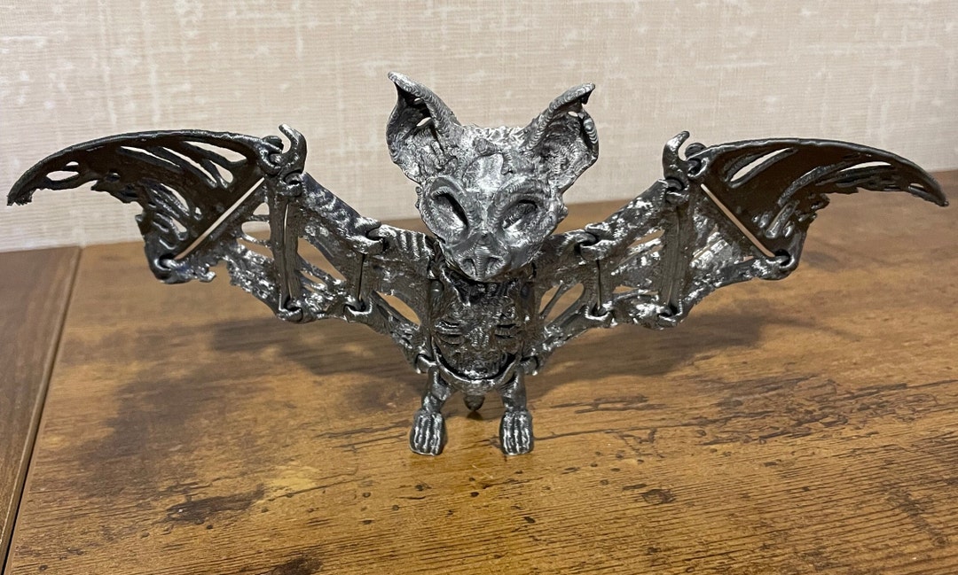 Scary Fun Articulating Zombie Bat Hanging Decoration Halloween Spooky ...