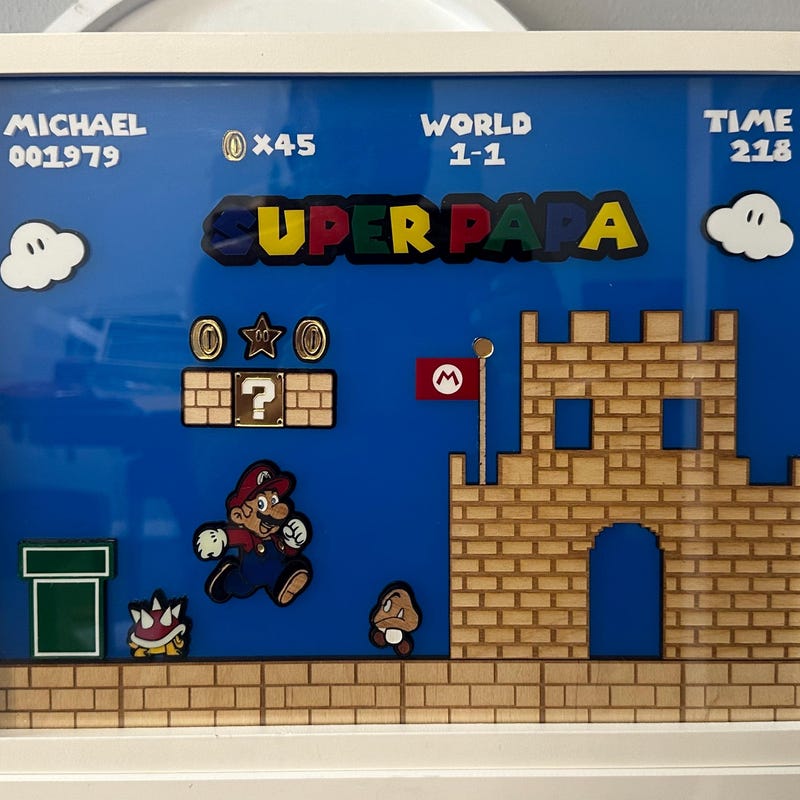 Mario Shadow Box - Etsy
