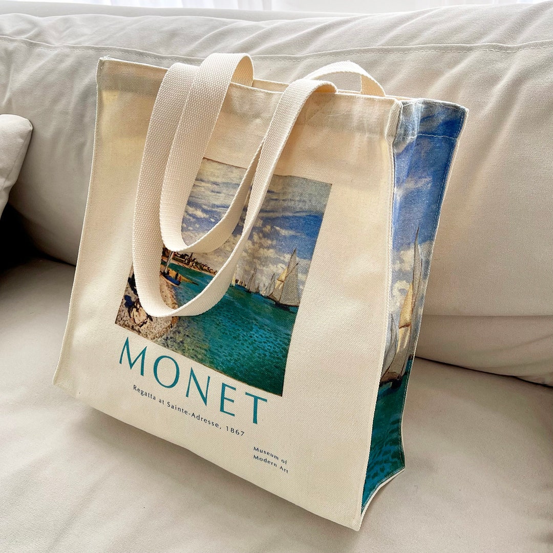 Claude Monet Tote Bag Tote Bag With Zipper Impressionism - Etsy