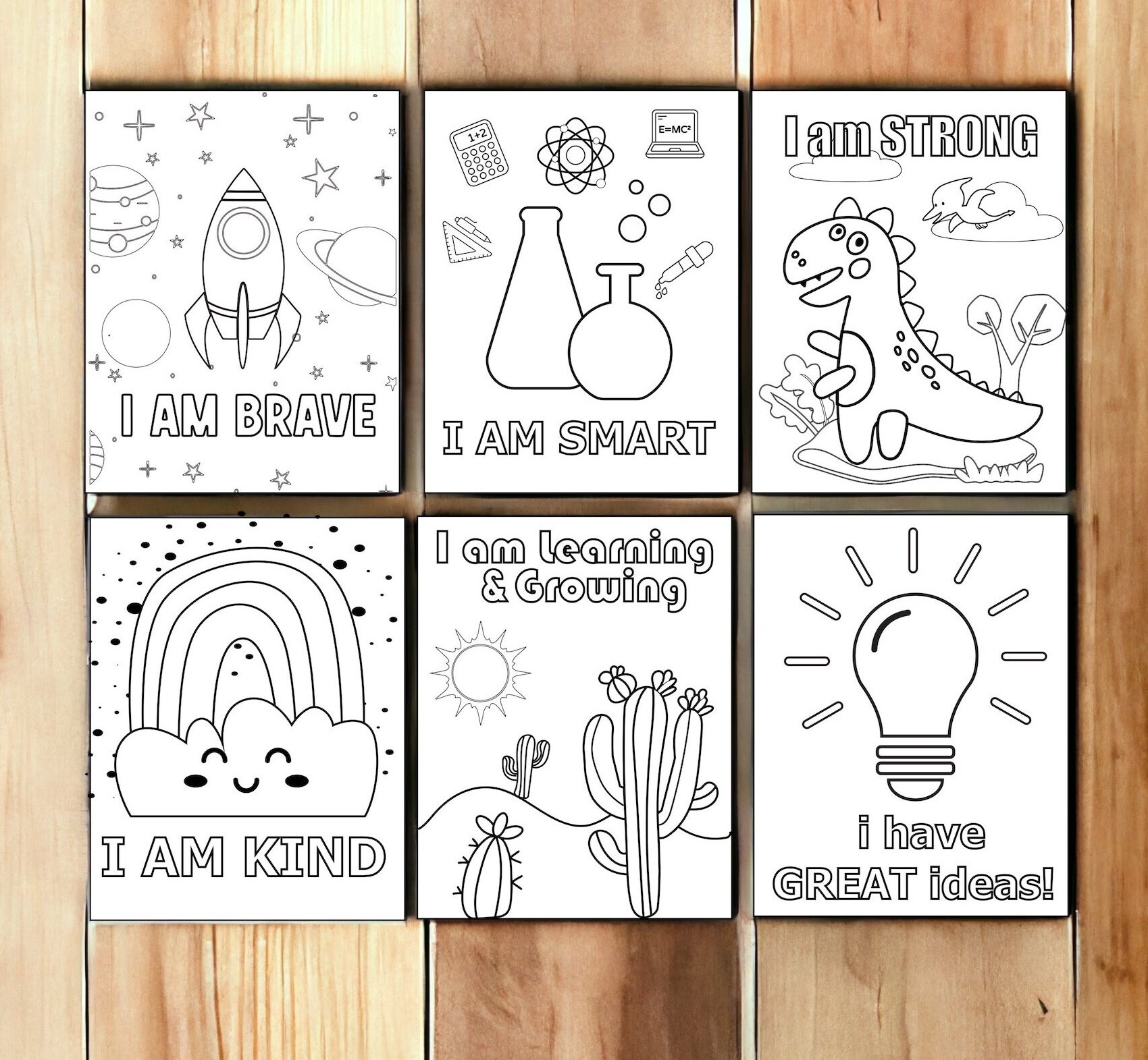Affirmation Coloring Pages | Kids Coloring | Kids Positivity | Kids ...