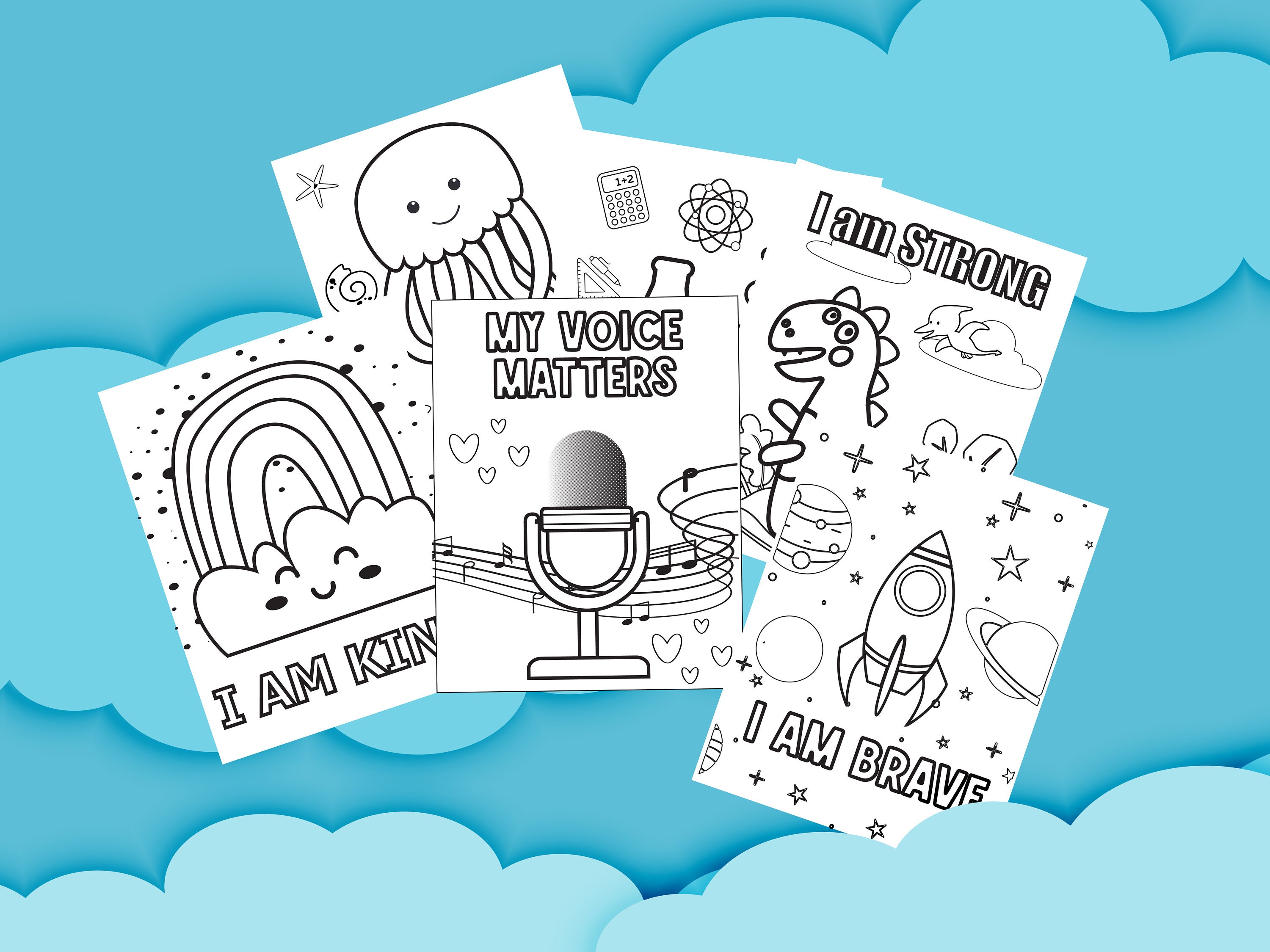 Affirmation Coloring Pages | Kids Coloring | Kids Positivity | Kids ...