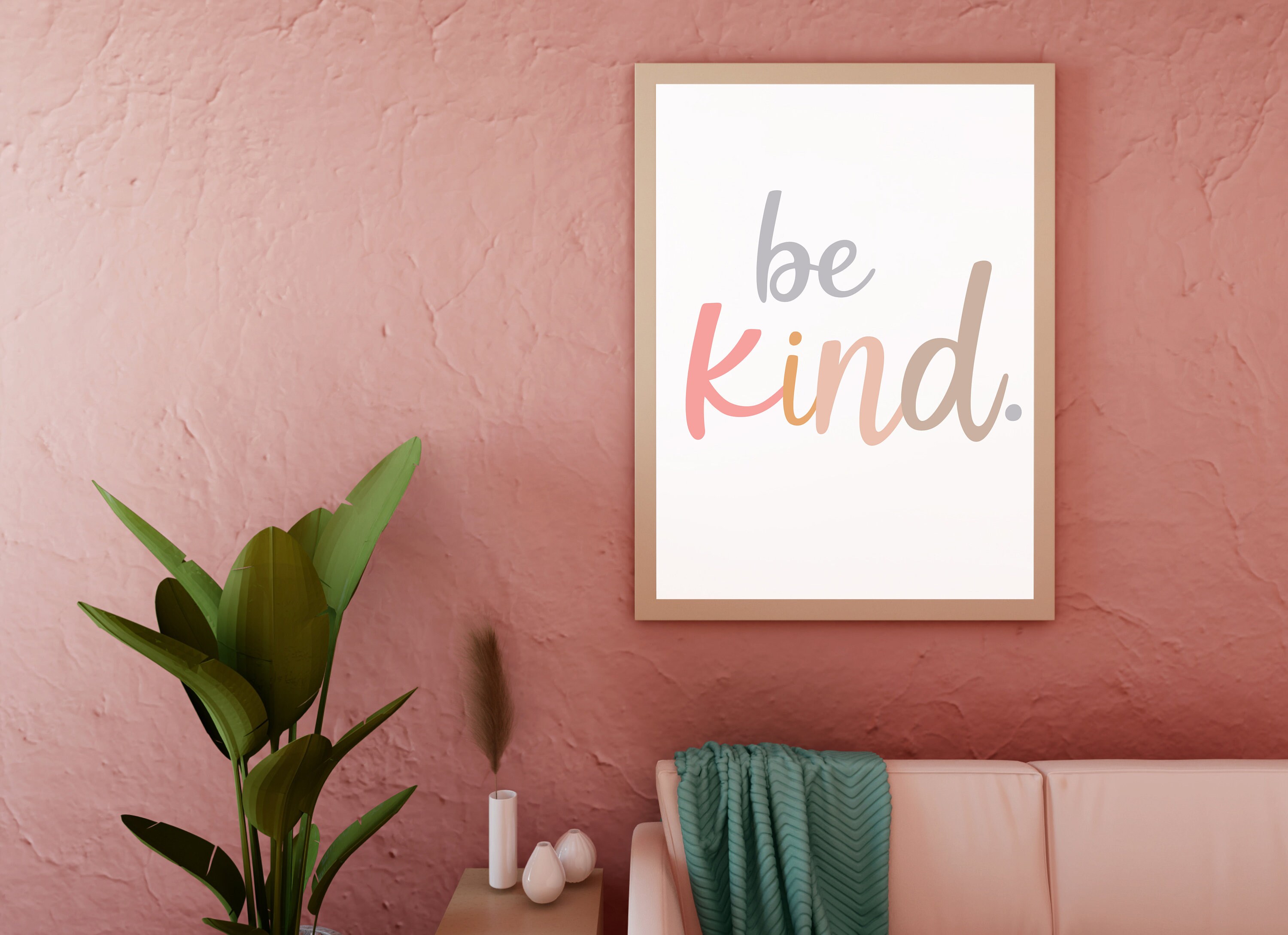 Be Kind Positive Affirmation Printable Mental Health Poster ...