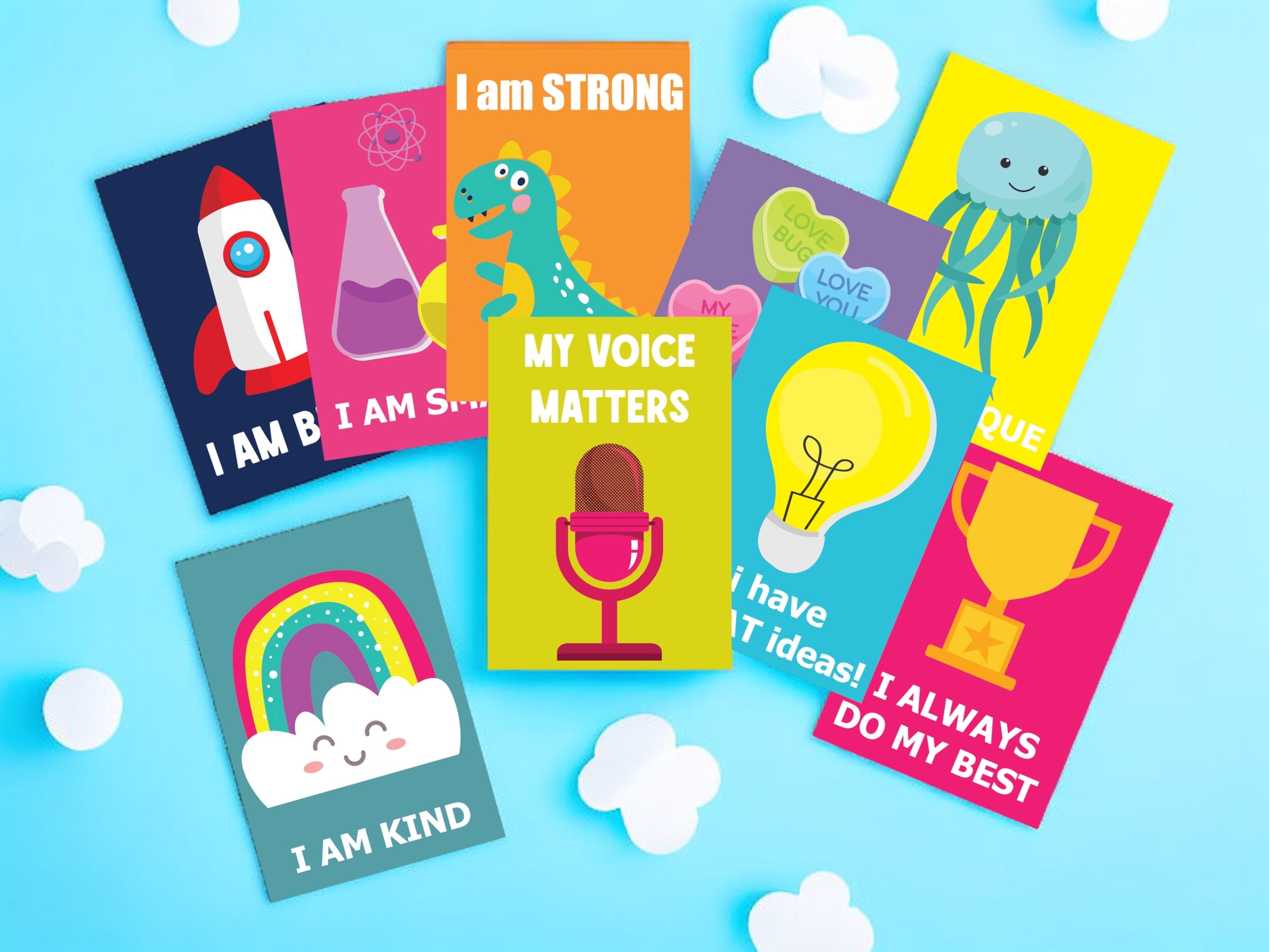 Affirmation Cards for Kids, Motivational Cards, Kids Positivity Cards ...