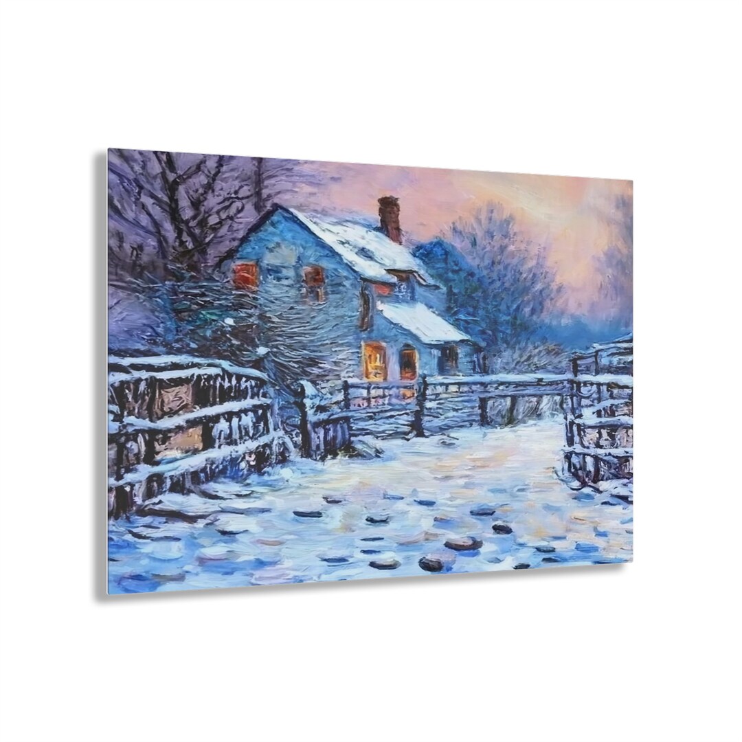 Snowscape in Twilight AI Created Artwork - Etsy