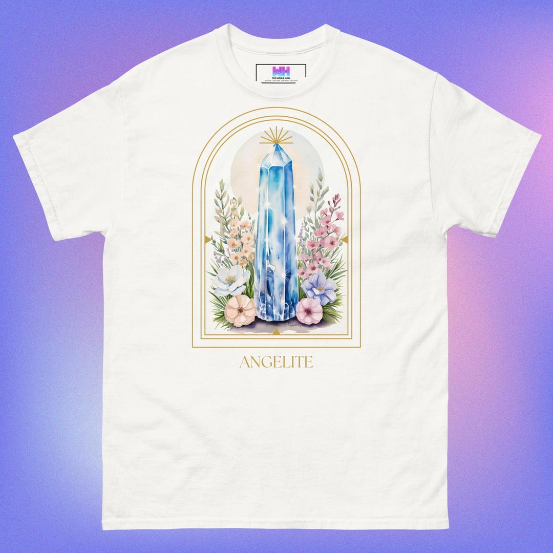 Angelite Crystal Tower Classic Comfort Plus Size Graphic T-shirt Gift ...