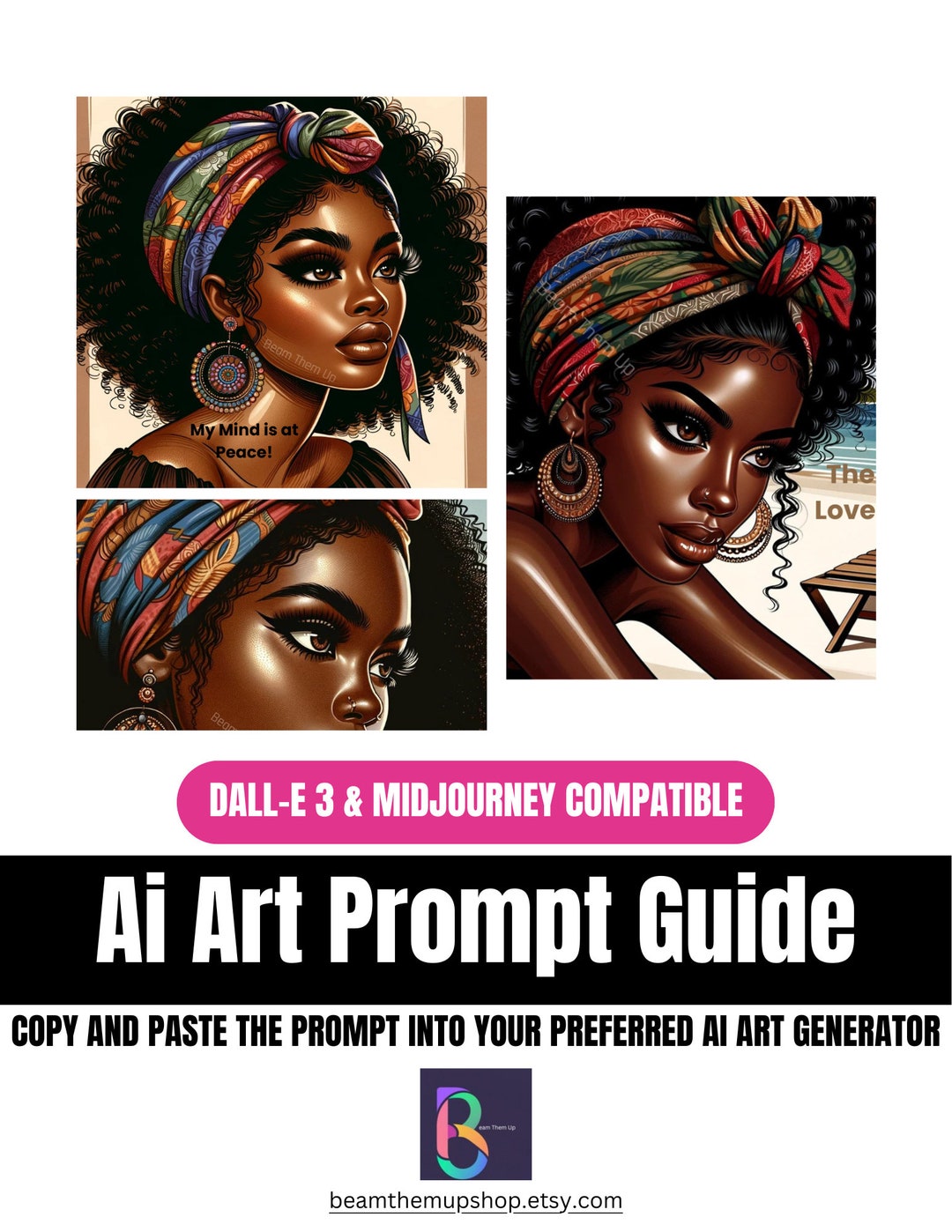 Dark Women Skin-tones AI Art Prompt Guide (digital Download) - Etsy