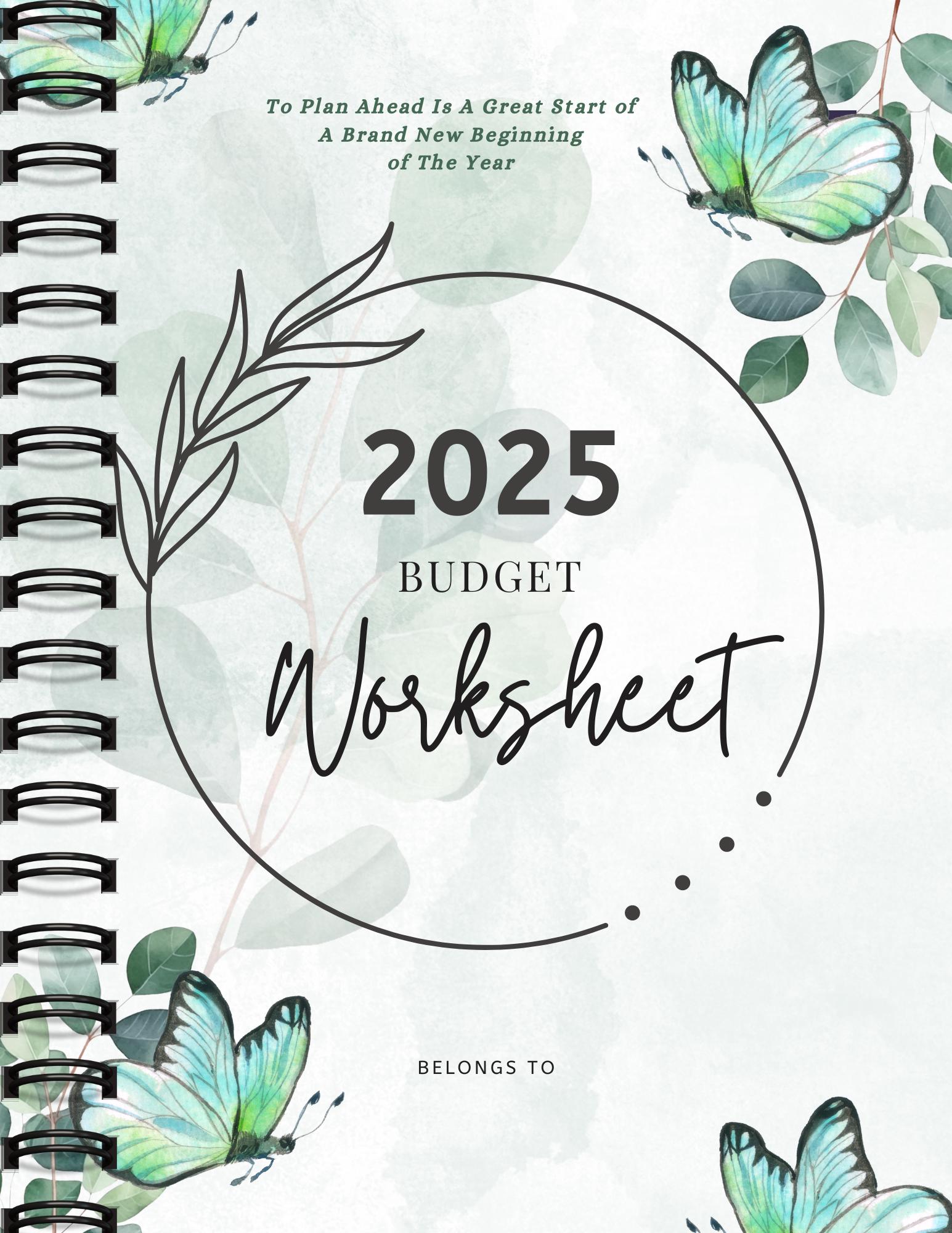 2025 Budget Worksheet - Etsy