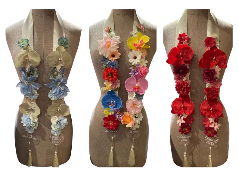 Artificial Flower Graduaton Leis - Keepsake for College, High School ...