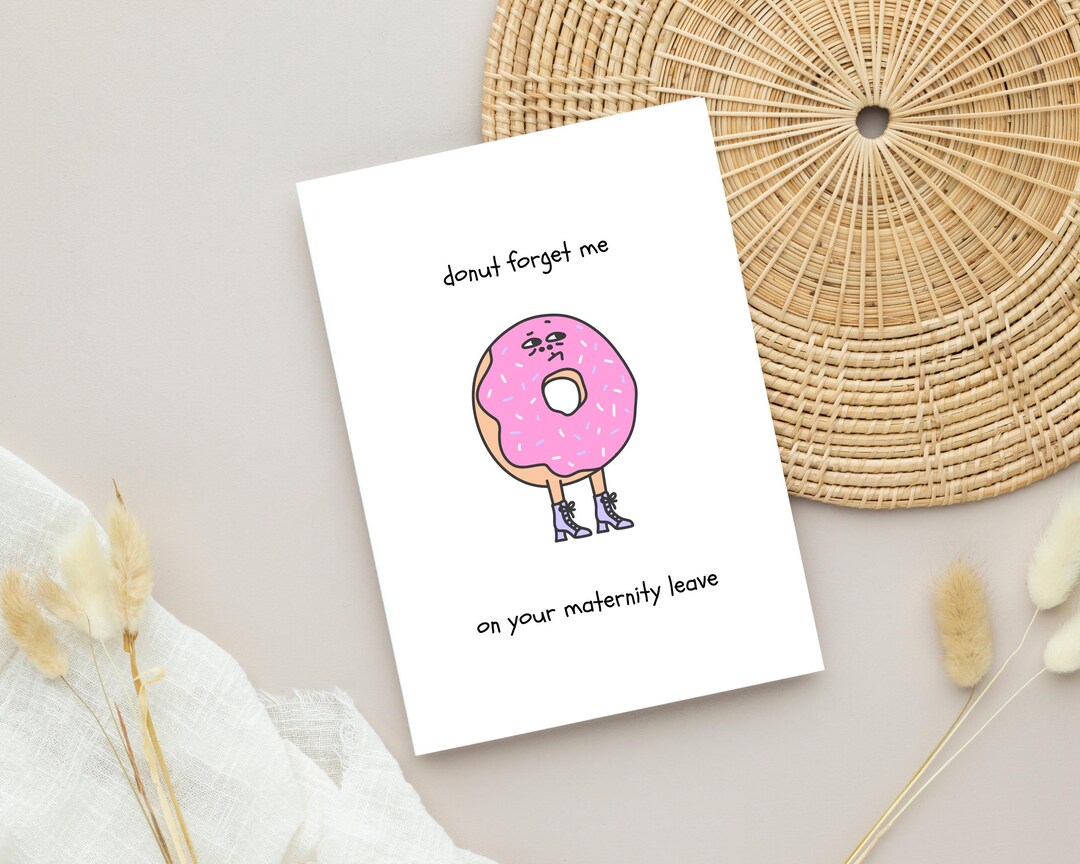 Pun Card Maternity Leave Coworker Gift Friend Sarcastic Card for New ...