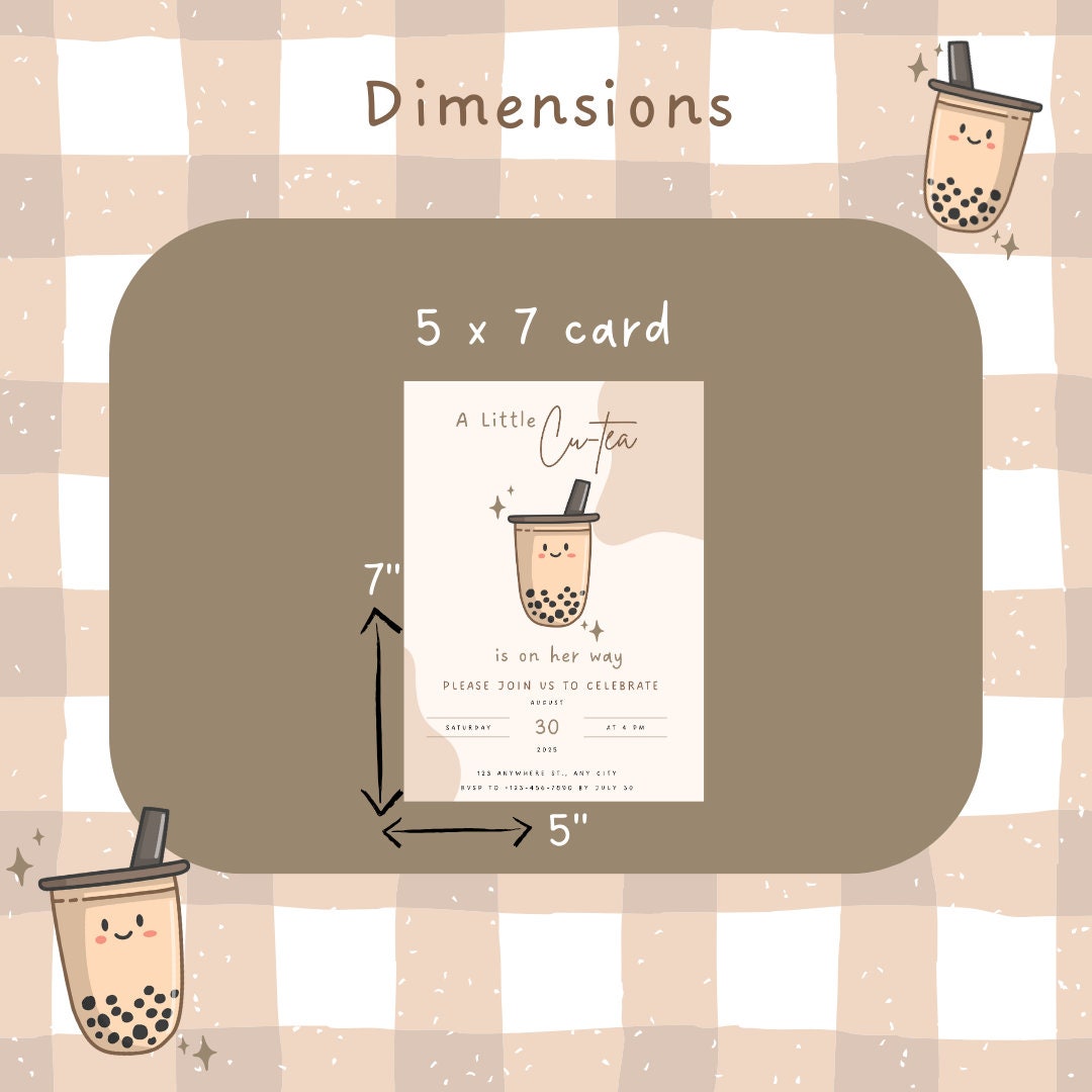 Boba Party Theme Bubble Tea Shower Invitation Download Party Invitation ...