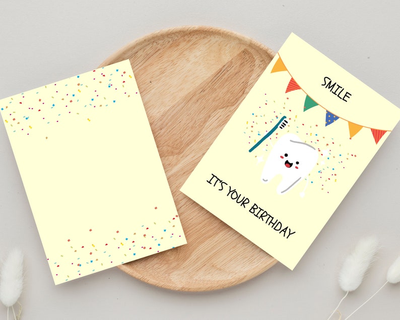 Dental Birthday Card Digital Download for Dental Assistant Cute Card ...