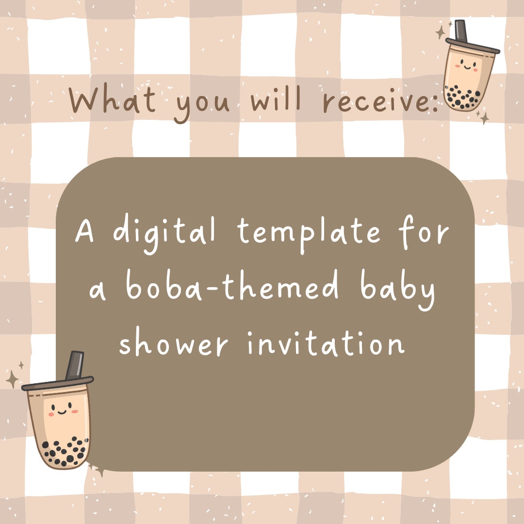 Boba Party Theme Bubble Tea Shower Invitation Download Party Invitation ...