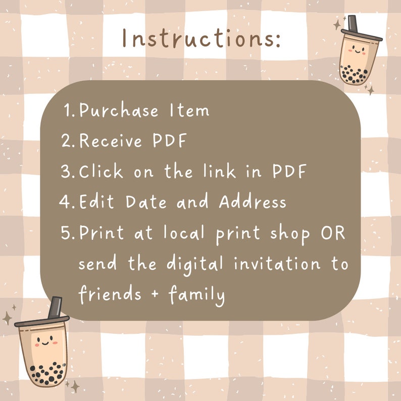 Boba Party Theme Bubble Tea Shower Invitation Download Party Invitation ...