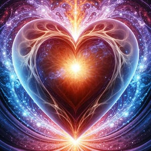 Cosmic Love Heart JPG File | Digital Art for Valentine's Day, Love ...