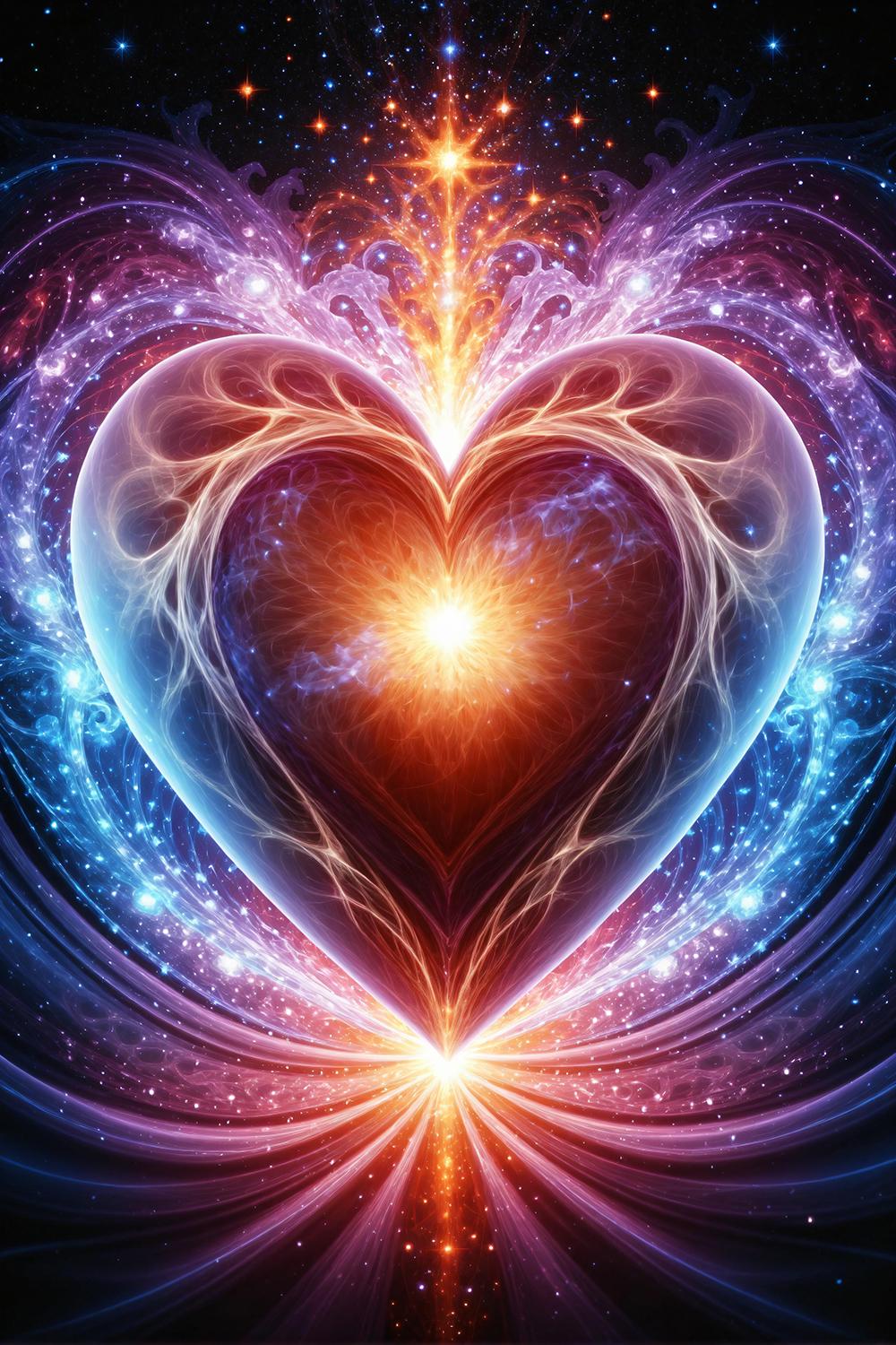 Cosmic Love Heart JPG File | Digital Art for Valentine's Day, Love ...