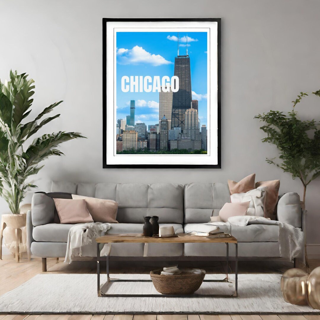 Wall Art Wall Decor Unframed Printed Art Chicago Wall Decor Print Urban ...