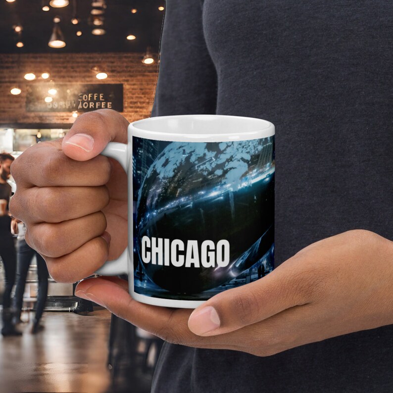 Chicago Bean Coffee Mug City Coffee Mug Cute City Aesthetic Tea Cup ...
