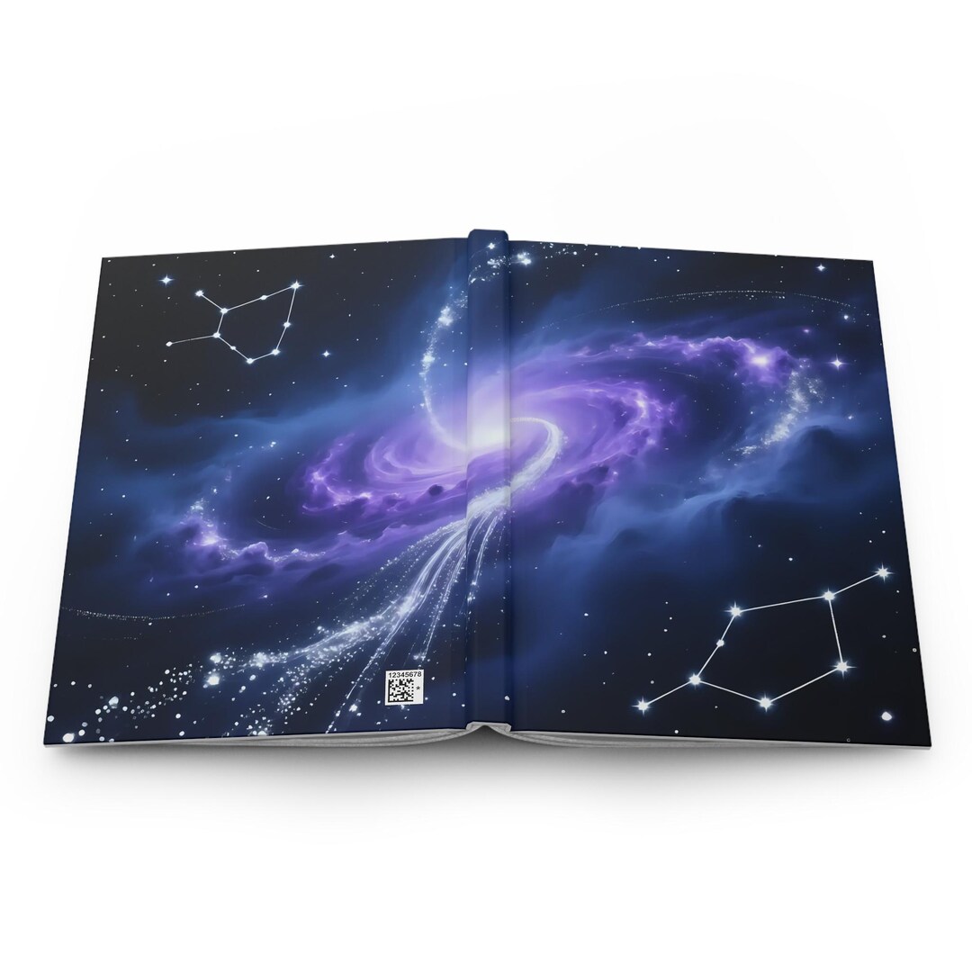 Amethyst Starfall Nebula Journal, Purple Galaxy Notebook, Cosmic ...