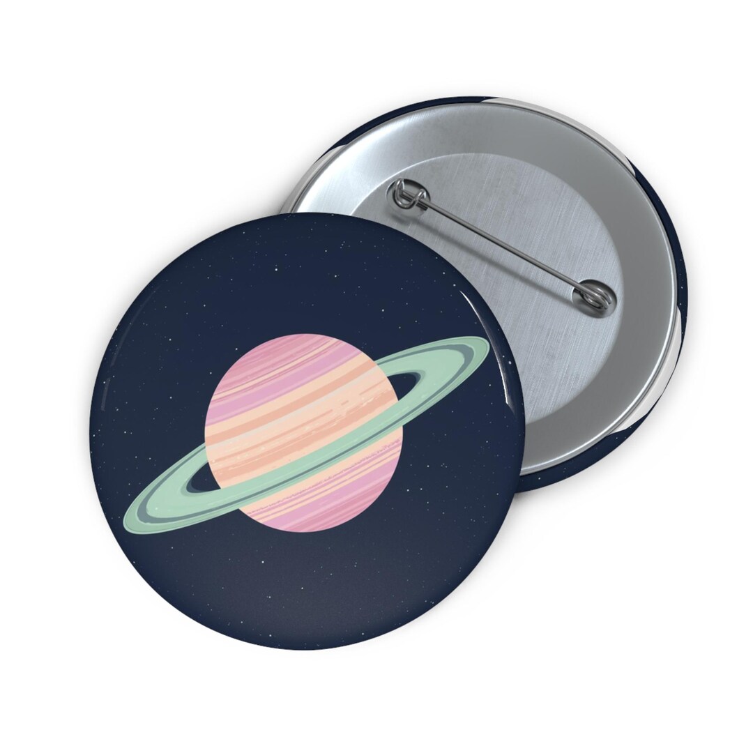 Saturn Enamel Pin, Planet Accessory, Cute Astronomical Gift - Etsy
