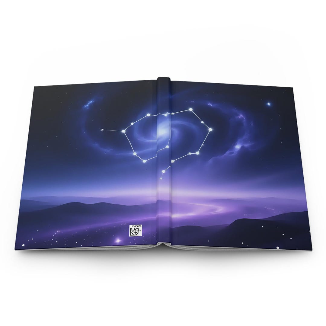 Midnight Constellation Veil Journal, Indigo Galaxy Notebook, Minimalist ...