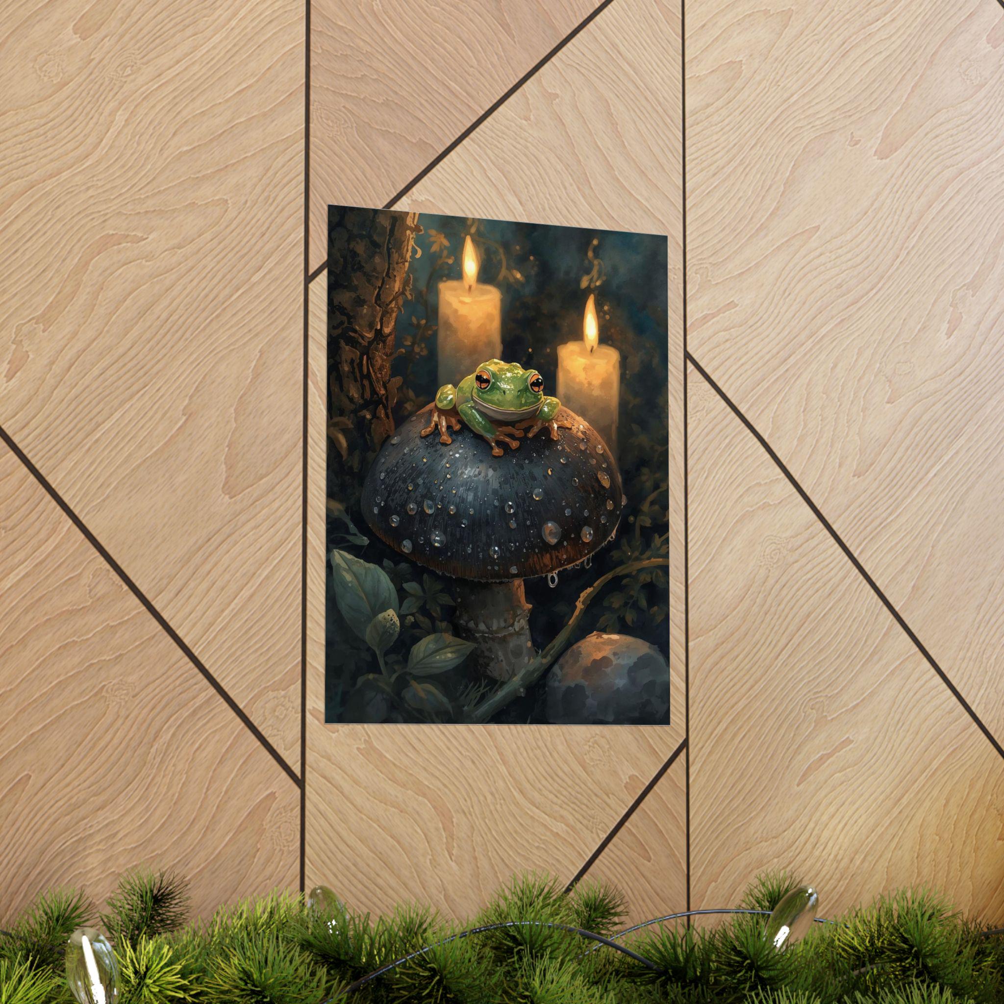 Soft Goth Frog Wall Art Print, Gothic Nature Poster, Dark Cottagecore ...