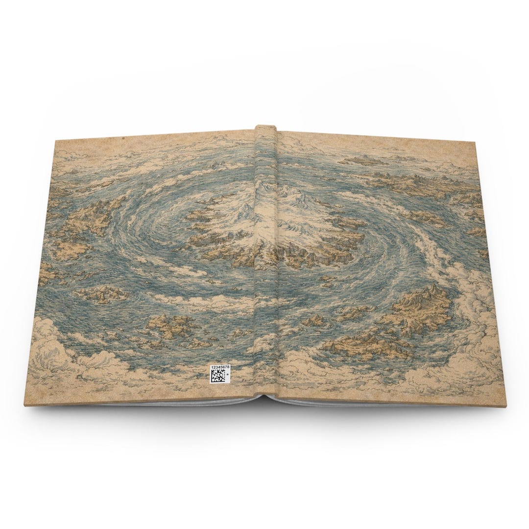 Mythic Map Journal - Polar-centered World - Etsy