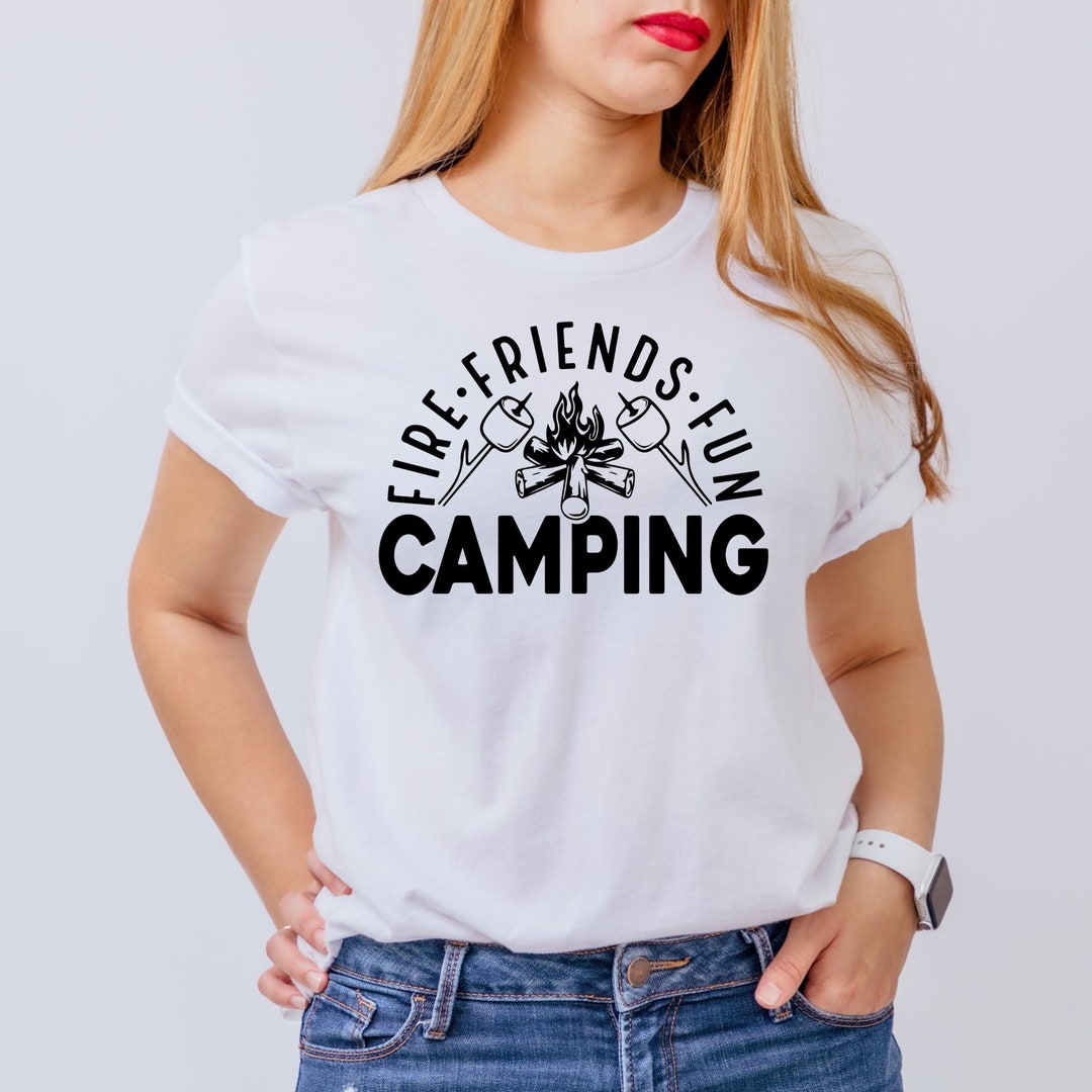 Fire Friends Fun Camping, Camping Shirt, Funny Camper Shirt, Camping ...