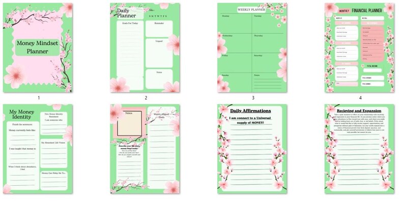 2026 Money Mindset Planner Template, Daily List, Financial Budget ...
