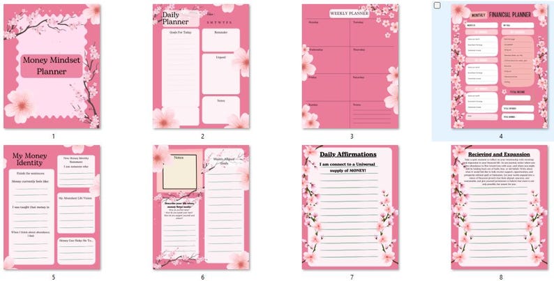 2026 Money Mindset Planner Template, Daily List, Financial Budget ...