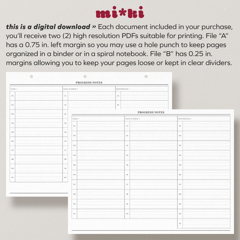 Resident Records Bundle Assisted Living Home PDF Template Caregiver ...